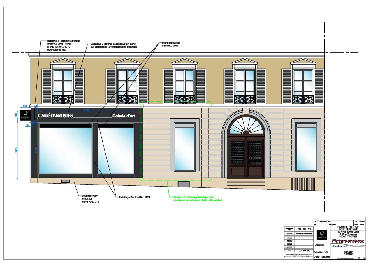Conception des Plans et des Dossiers Administratifs- Métamorphose